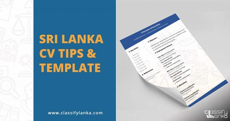 Sri Lanka CV Tips & Requirements Template - Professional CV Maker Services