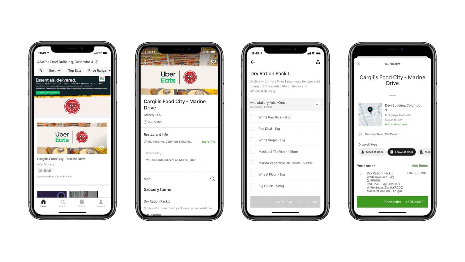Government has joined with Uber Eats to deliver essential grocery items ...